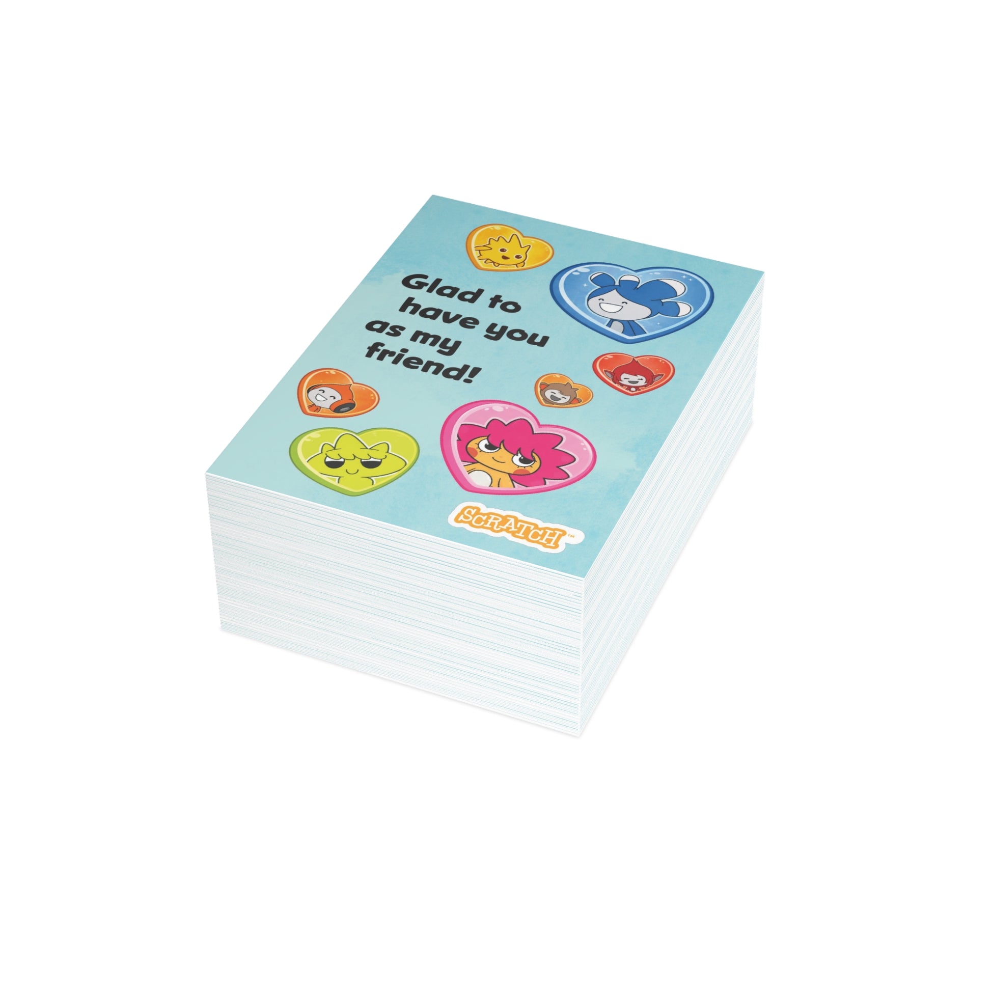 Scratch Cat Friends Valentine's Day Postcard Bundles (envelopes includ ...